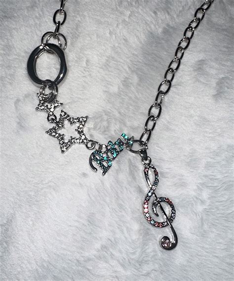 Y2k Music Note Necklace 음표 음악 목걸이 악기 악보 스트릿 힙한 키치 러블리 스타 별 Star 목걸이 에이블리