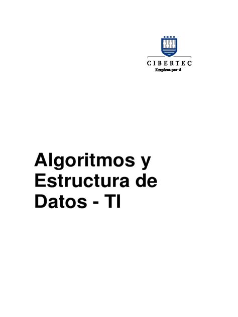 algoritmos y estructura de datos pdf objeto informática