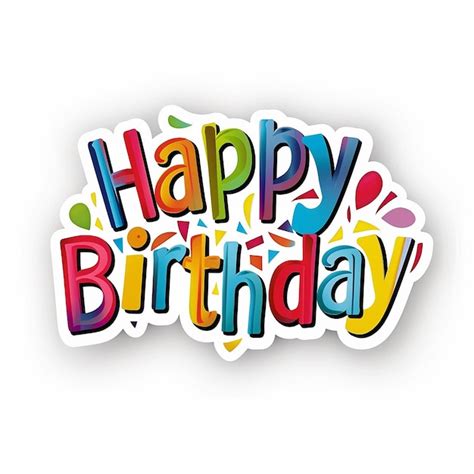 Happy birthday sticker card | Premium AI-generated image