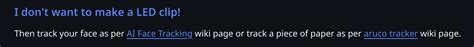 Wiki Page About AI Face Tracking Issue Opentrack Opentrack