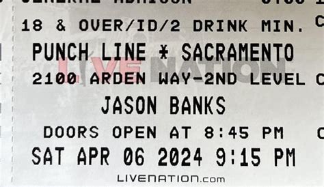 4 Tickets To The Jason Banks Late Show At Punchline Tomorrow April 6th