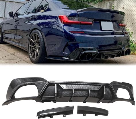 Ninte For 2019 2022 Bmw 3 Series G20 M Sport 330i 340i 320i 330e M340i Rear Diffuser Rear Bumper Lip