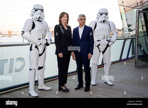 Kathleen Kennedy Left And Mayor Of London Sadiq Khan Pose For