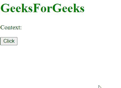 JQuery Context Property GeeksforGeeks