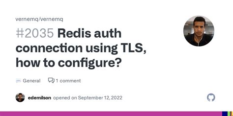 Redis Auth Connection Using Tls How To Configure · Vernemq Vernemq