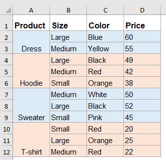 How To Color Alternate Rows For Merged Cells In Excel
