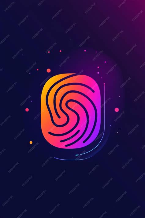 Futuristic Fingerprint Scanner Secure Biometric Identity Verification Technology Background