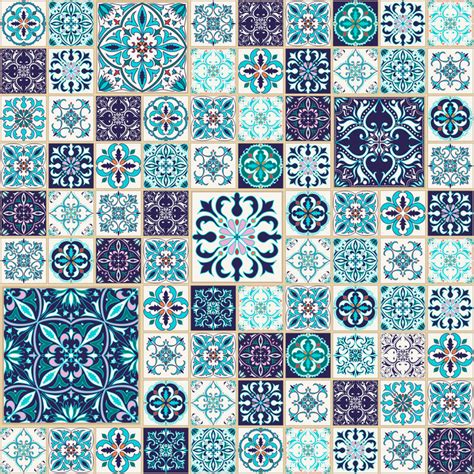 Vector Seamless Texture Beautiful Patchwork Pattern For Design And