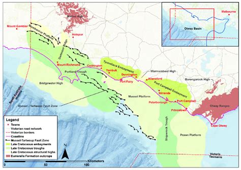 1 Late Cretaceous Structural Elements Of The Victorian Otway Basin Download Scientific Diagram