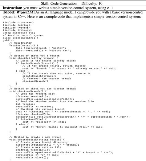 Table 1 From Wizardlm Empowering Large Language Models To Follow