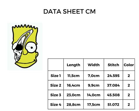 Evil Bart Simpson Character Machine Embroidery Design Cartoon Simpson Applique Pattern File