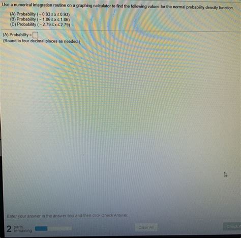 Solved Use A Numerical Integration Routine On A Graphing