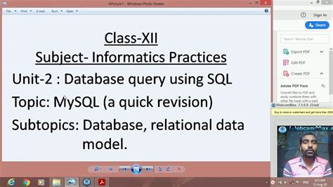Class 12 Sub Ip Unit2 Database Query Using Sql Topic My Sql