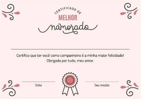 Certificados De Melhor Namorado Do Mundo Como Surpreender O Seu Amor