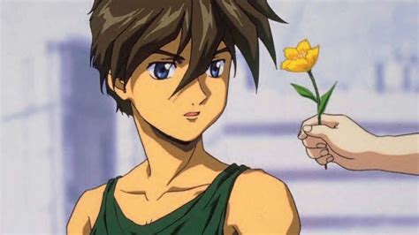 Download Heero Yuy Of Gundam Wing Poised For Action Wallpaper