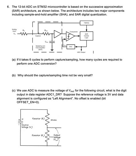 Solved 6 The 12 Bit Adc On Stm32 Microcontroller Is Based