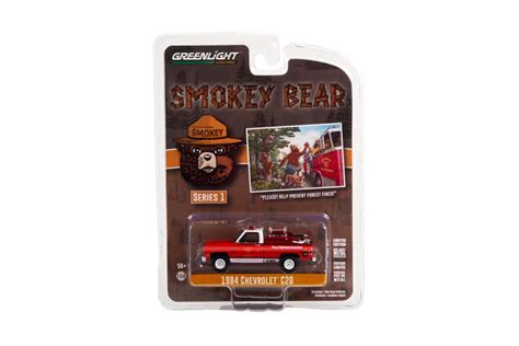 1984 Chevy C20 Pickup Truck W Fire Equipment Red Greenlight 38020e48 164 Scale Diecast