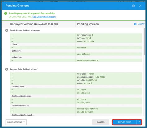 configure route based vpn with static route on ftd managed by fdm cisco