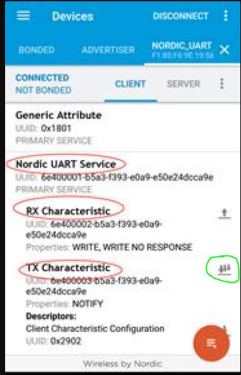 bluetooth lowenergy ble uart sending data from the peripheral to