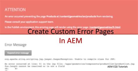Custom Error Pages Using Acs Commons Error Handler Aem Cq5 Tutorials