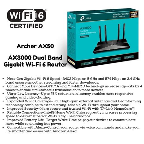 TP Link Wireless AX Dual Band Router AX Series SSuperdeal