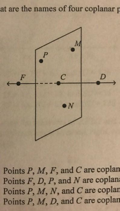 Give 4 coplanar points - Brainly.ph