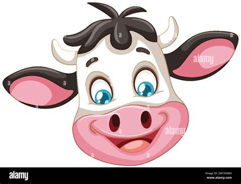 Vector Graphic Of A Happy Smiling Cow Face Stock Vector Image And Art
