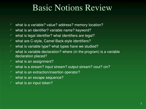 Ppt Basic Notions Review Powerpoint Presentation Free Download Id9599129