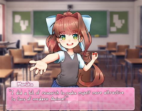 I Drew Monika The Only Way I Knew How Ddlc
