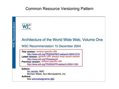 Persistent Identifiers And The Web The Need For An Unambiguous Mapping Ppt