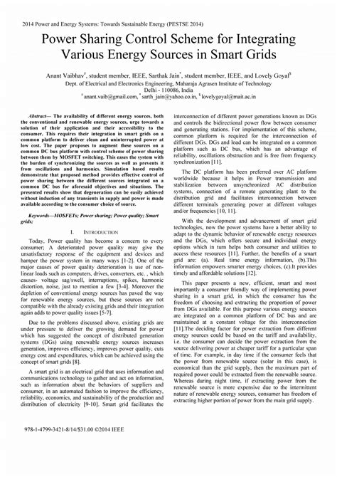 Pdf Power Sharing Control Scheme For Integrating Various Energy