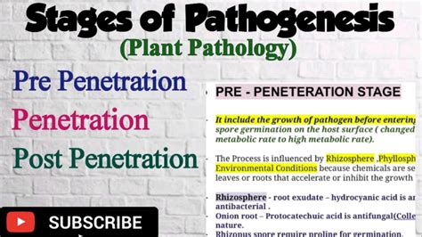 Plant Pathology Lecture 1 Stages Of Pathogenesis Pre Penetration