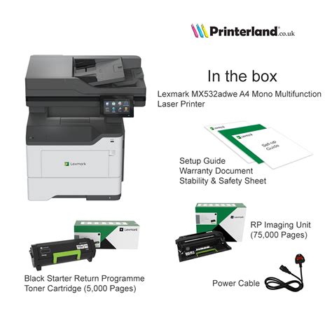 Lexmark Mx532adwe A4 Mono Multifunction Laser Printer 38s0833