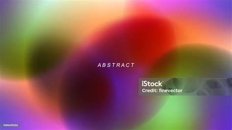 생생한 색상의 둥근 모양 생생한 그라데이션이 있는 추상적인 밝은 흐릿한 배너 창의적인 디자인을 위한 그래픽 템플릿입니다 활력에 대한 스톡 벡터 아트 및 기타 이미지 Istock