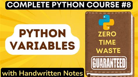 Python Variables With Handwritten Notes In Hindi Python Tutorial 8