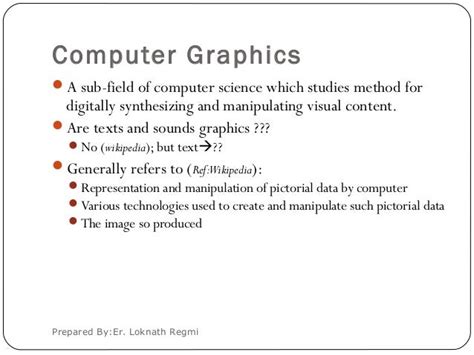 introduction to computer graphics