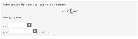 [solved] find the solution of x 2 y 5xy