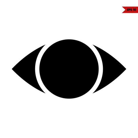 Eye Glyph Icon 21406440 Vector Art At Vecteezy