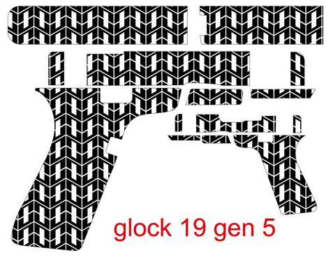 Artstation Glock 19 Gen 5 Abstract Patterns Vector Engraving Design Vector Svg File For Laser