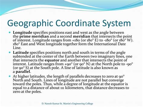 Coordinate System Geographical Coordinate System Pptx Geography