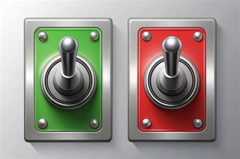 Realistic Toggle Switches For On And Off Positions Premium Ai Generated Image