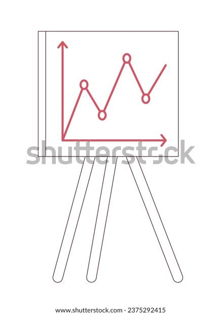 Presentation Whiteboard Graphs Charts 2d Cartoon Stock Vector Royalty Free 2375292415