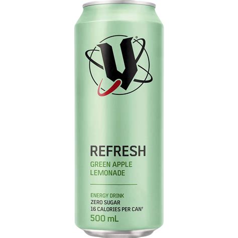 V Refresh Green Apple Lemonade 500ml Woolworths