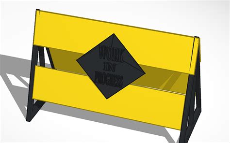 3d Design Construction Barrier Tinkercad