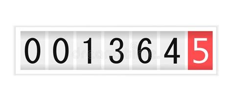 Numerical Counter Vector Display With Numbers Stock Vector Illustration Of Numerical