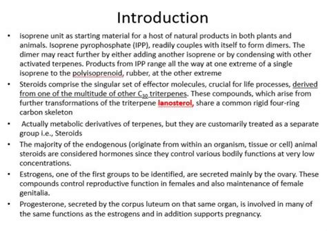 Solution Steroids Classification Of Steroids Biosynthesis Of