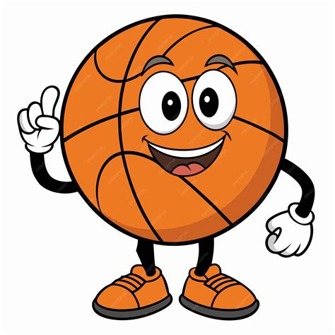 Basketball Cartoon Clip Art Vector Illustration Design Premium Ai