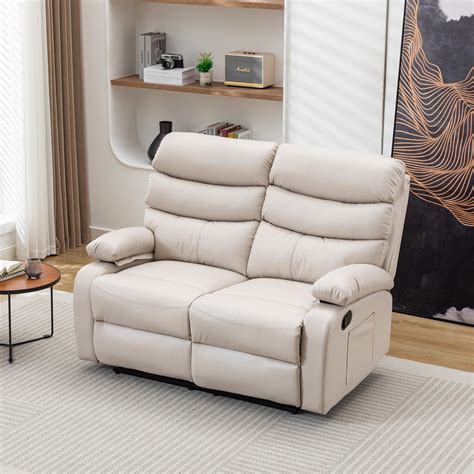 Cooexult Loveseat Recliner Chair Leather Double Reclining