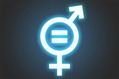 Gender Equality Concept Sex Sign As A Metaphor Of Social Issue Neon