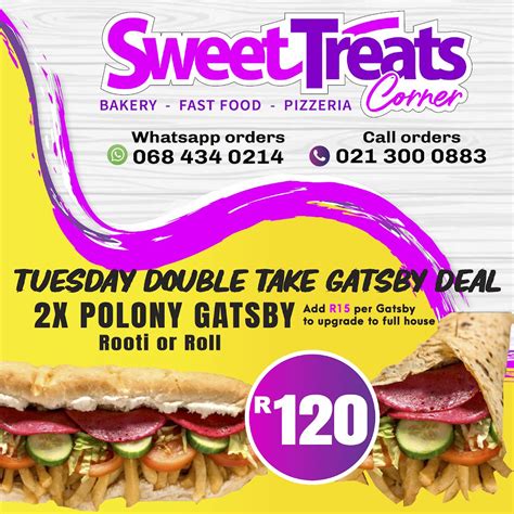 Menu At Sweets Treats Corner Restaurant Cape Town
